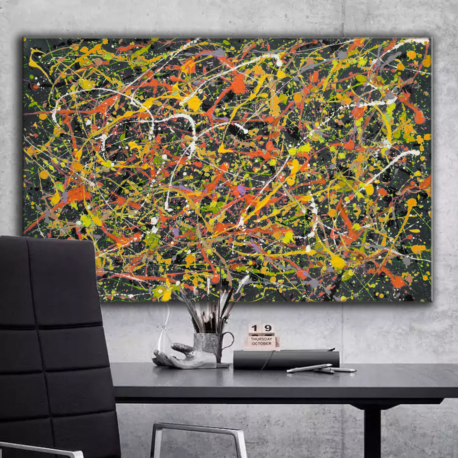 Jackson Pollock Style Paintingsjackson Pollock Style Abstract | Etsy