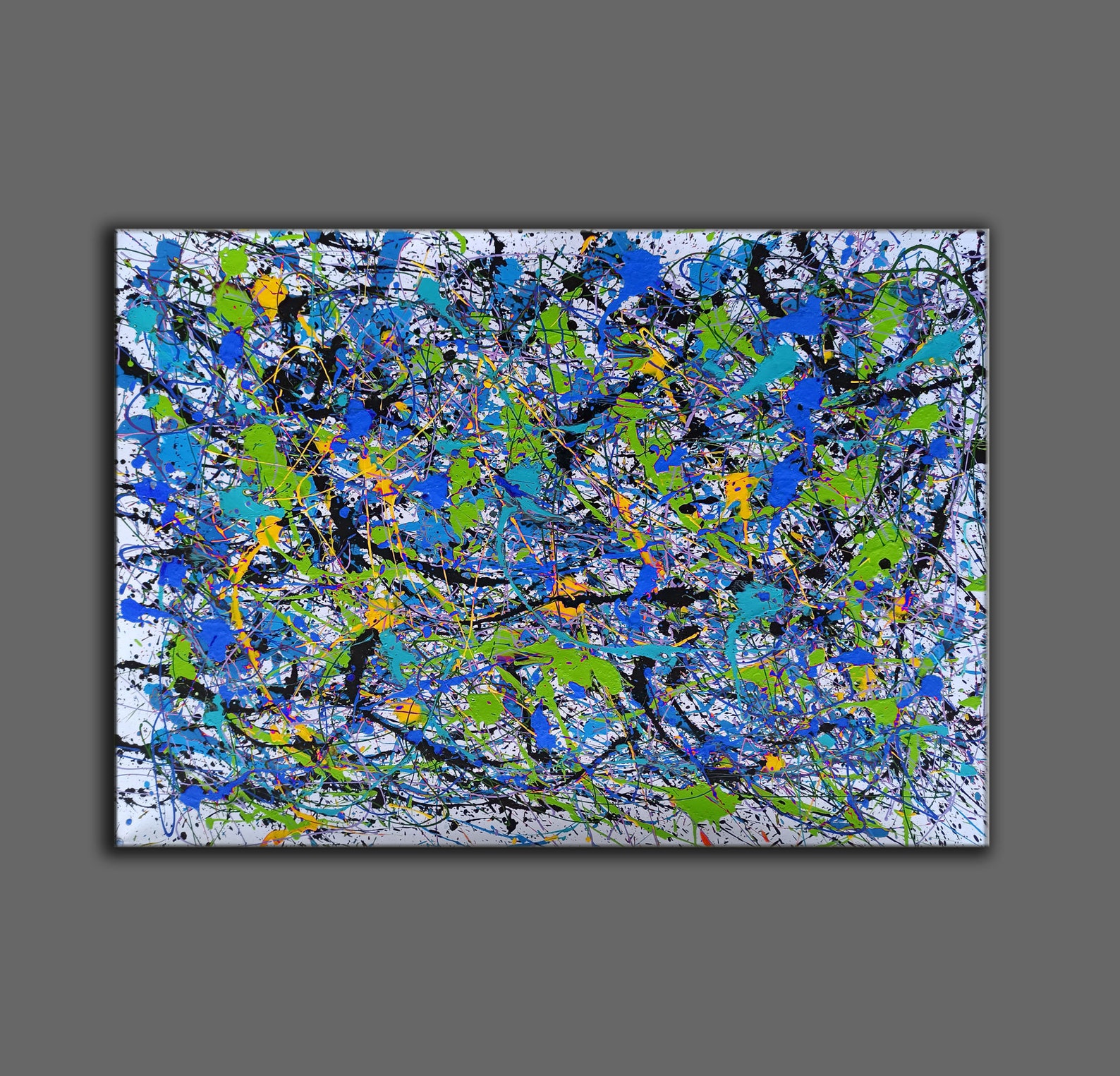 Large Abstract Art, Modern Abstract Art, Blue Painting, Large Wall Art ...
