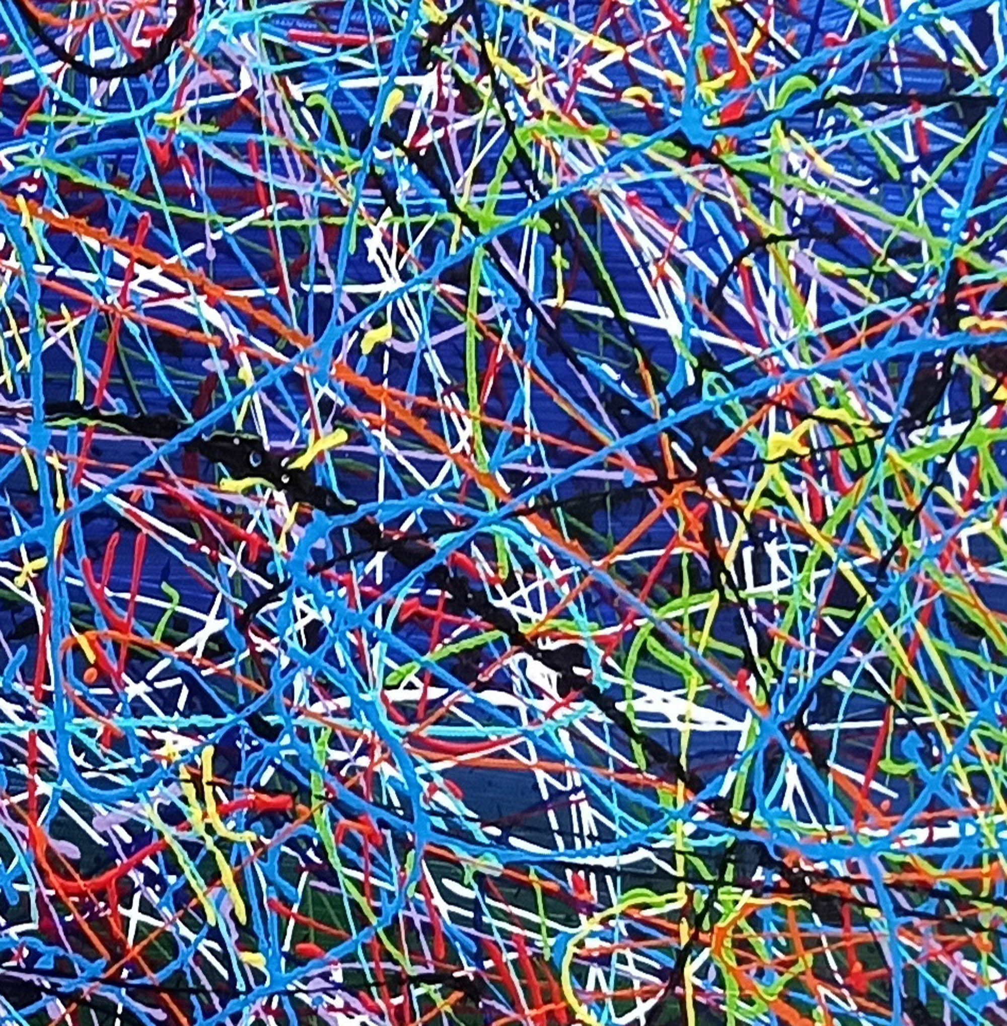 Large Abstract Painting, Jackson Pollock Style Abstract Painting, Extra ...