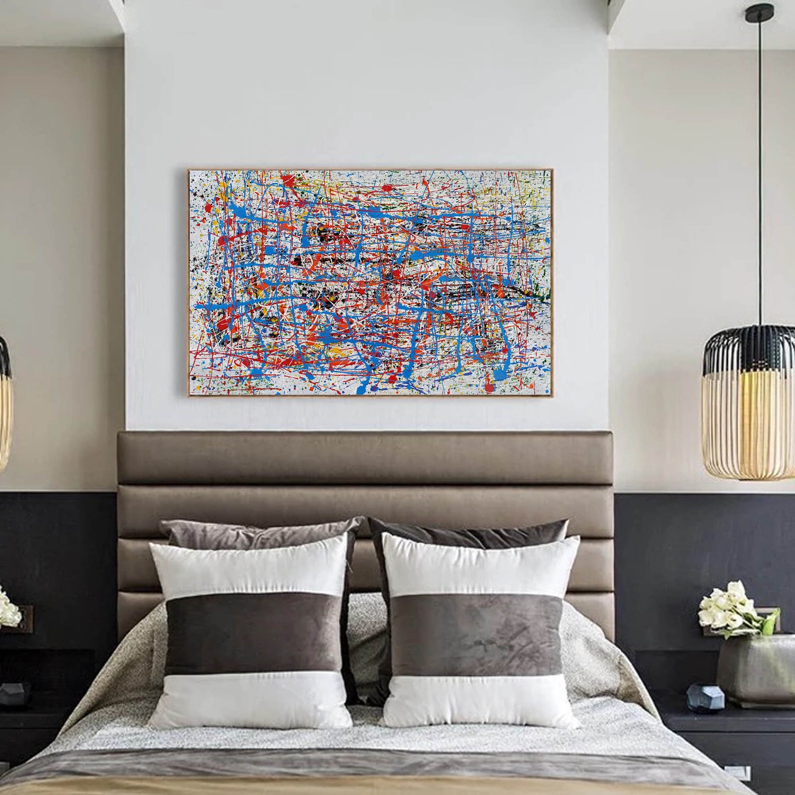 Large Abstract Art Canvas Modern Abstract Painting Original - Etsy