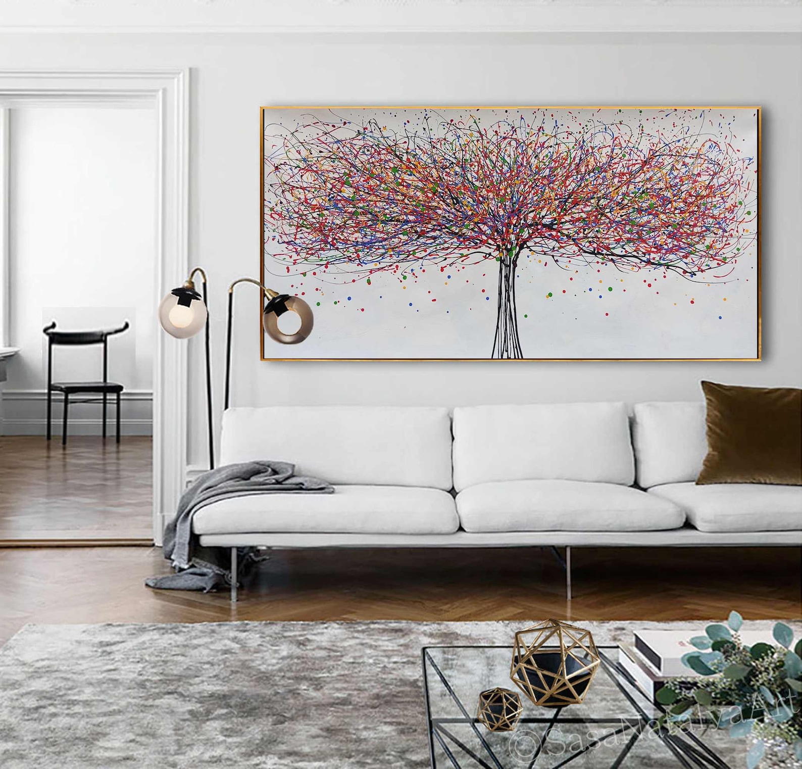 Tree Abstract Painting Tree Painting Jackson Pollock - Etsy