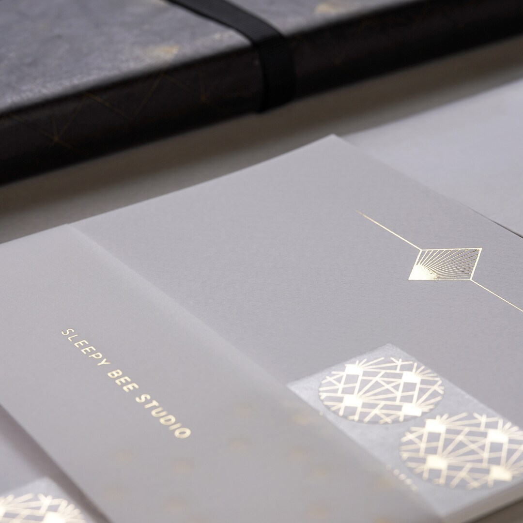 Art Deco Luxury Writing Paper & Envelope Set / A5 Writing Paper With G ...