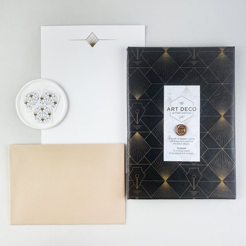 The Art Deco Collection Letter Writing Set - Etsy UK