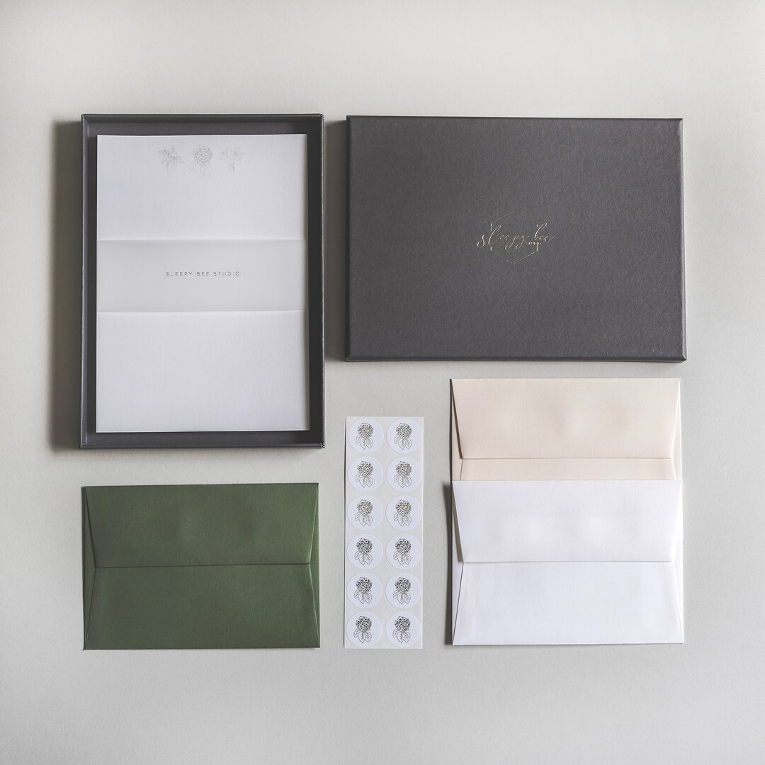 Botanical Luxury Writing Paper & Envelope Set / A5 Writing Paper With G ...