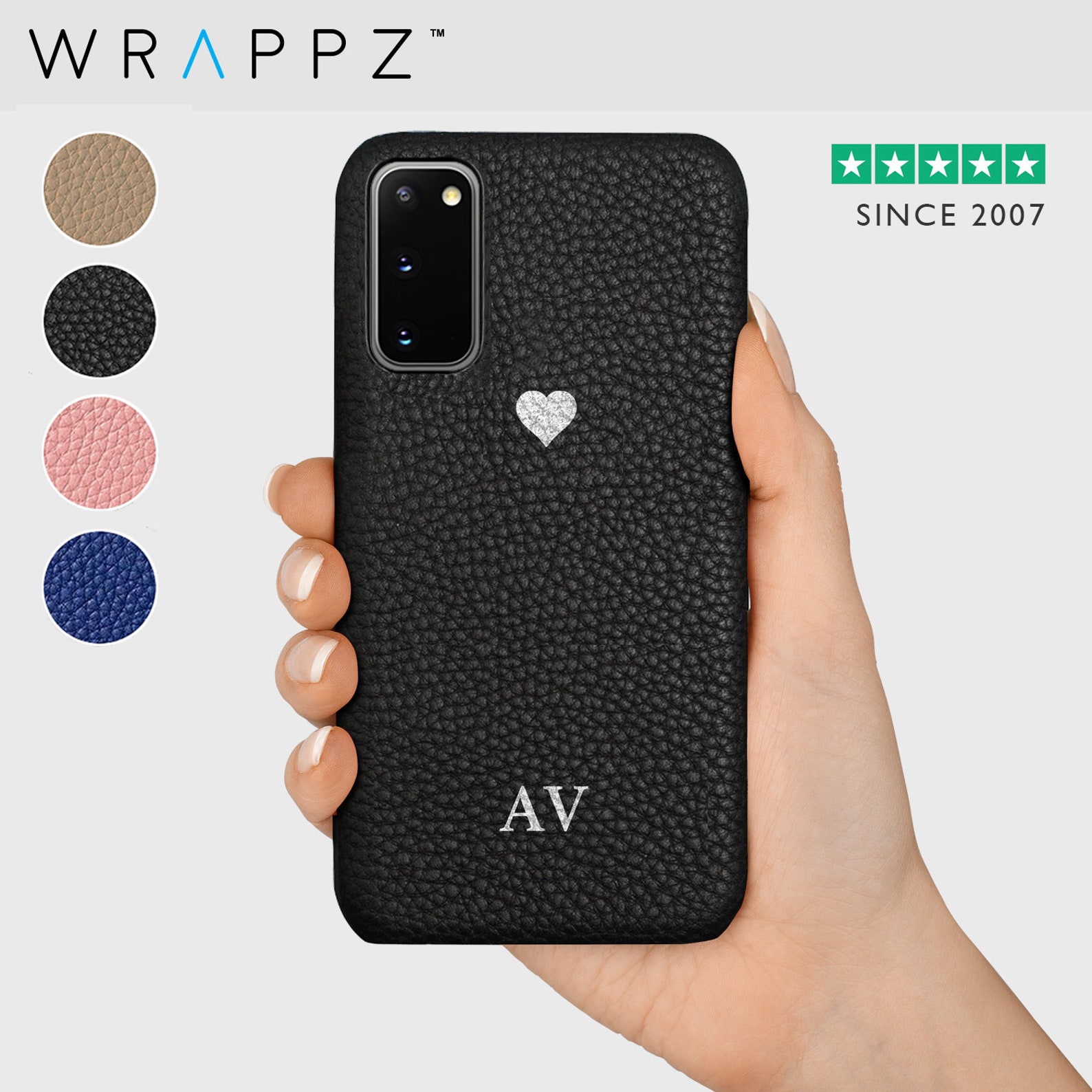 Galaxy S20 Real Leather Case Foil Monogram Personalised Phone - Etsy