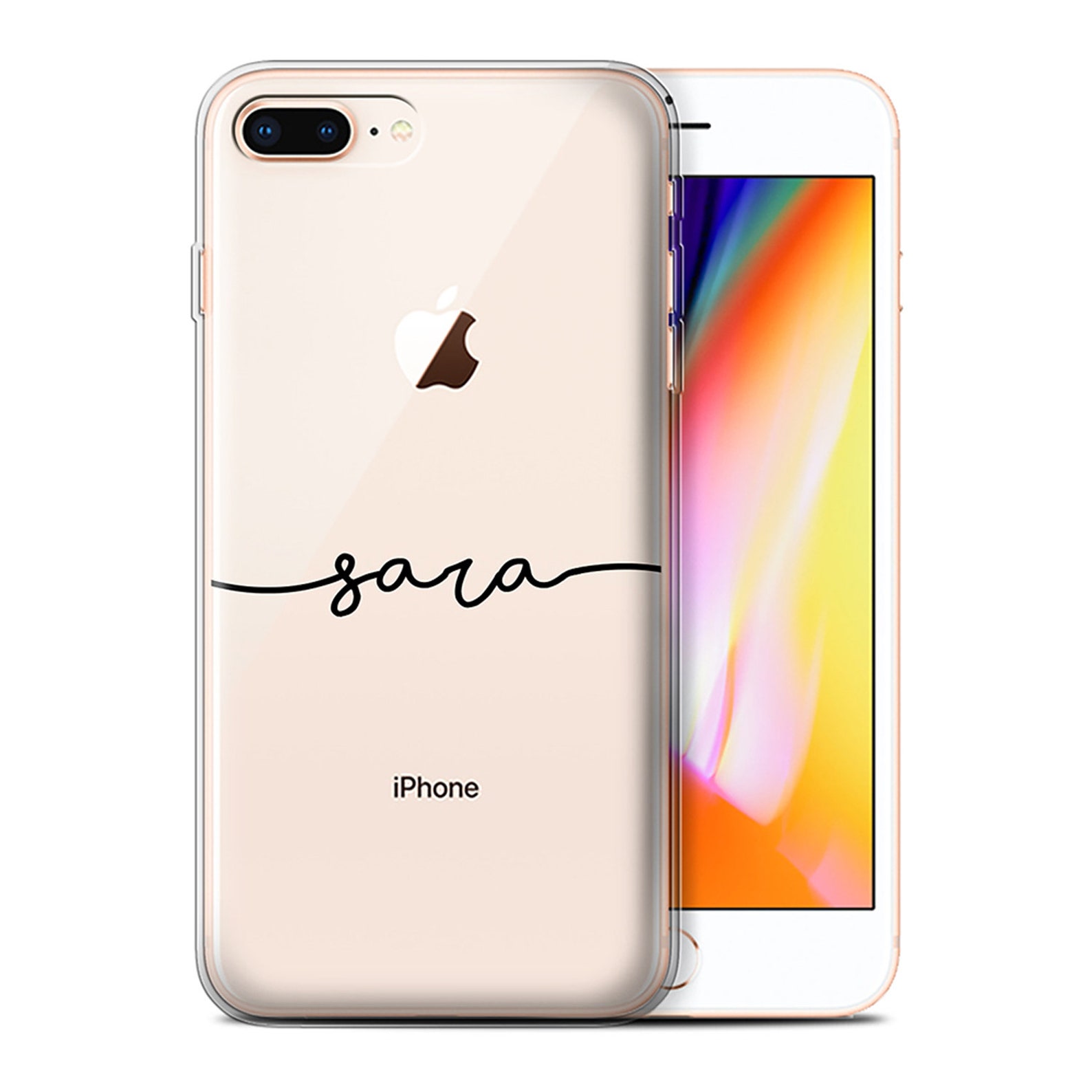 Personalised Name Custom Phone Case Clear Soft Gel With Name - Etsy