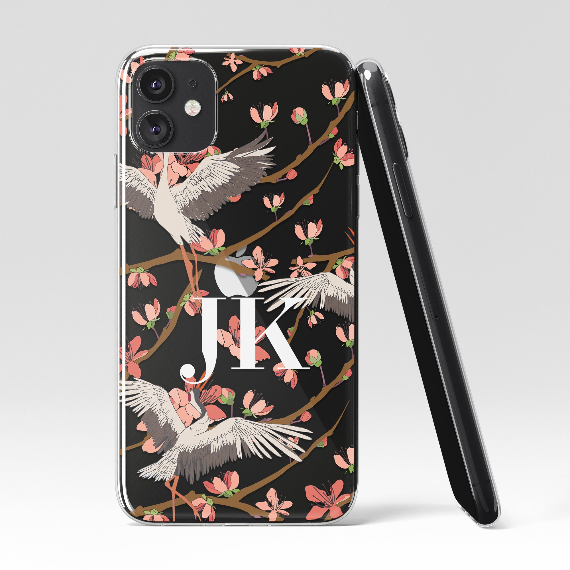 Personalised Initials Custom Phone Case Clear Soft Gel | Etsy