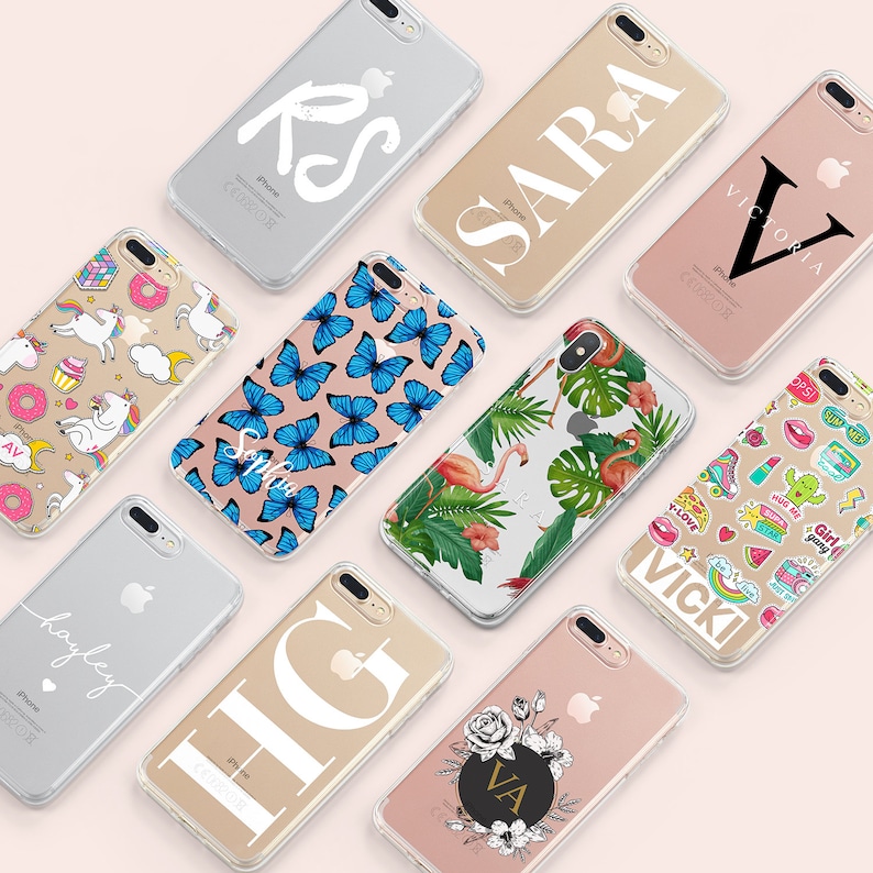 Buy Personalised Photo Phone Case, Custom Name Clear Soft Gel Online in ...