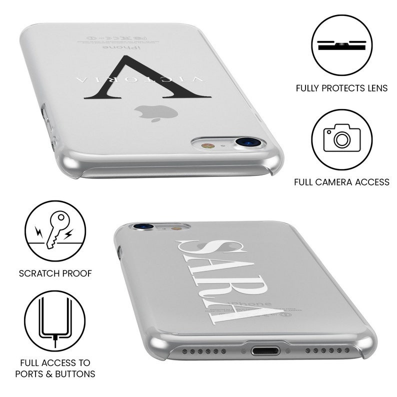 Personalised Name Custom Phone Case Clear Soft Gel Fruit Peach Design ...