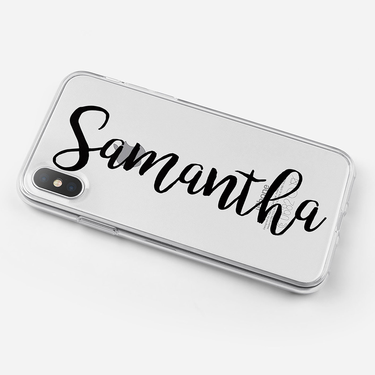 Personalised Name Custom Phone Case Clear Soft Gel With Name - Etsy