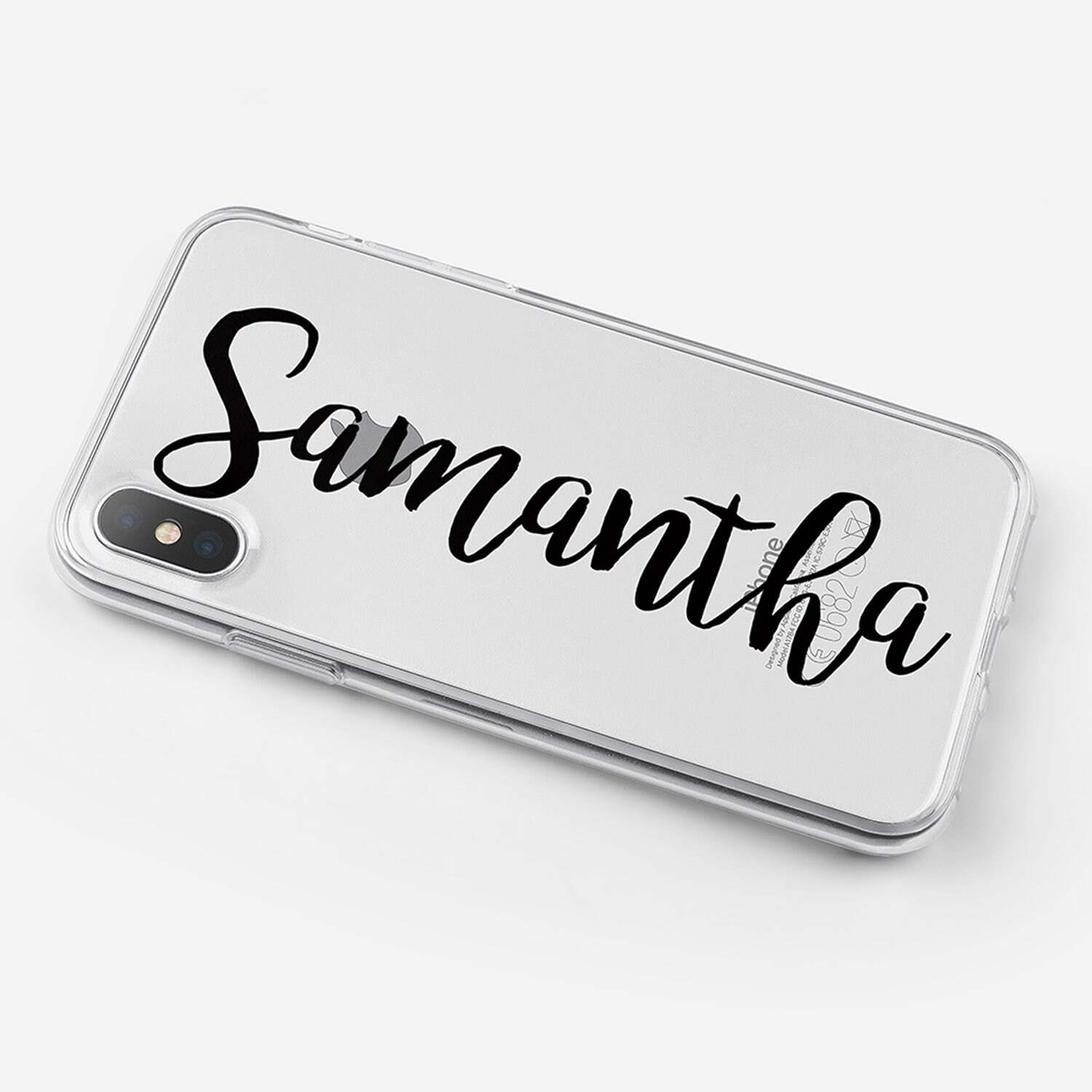 Personalised Name Custom Phone Case Clear Soft Gel With Name - Etsy