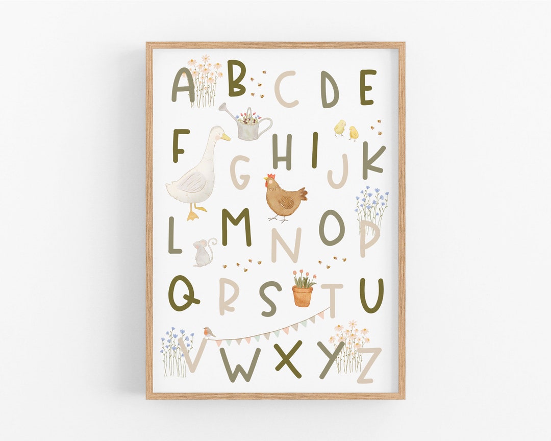 ABC Poster Spring Din A3 Alphabet Poster - Etsy