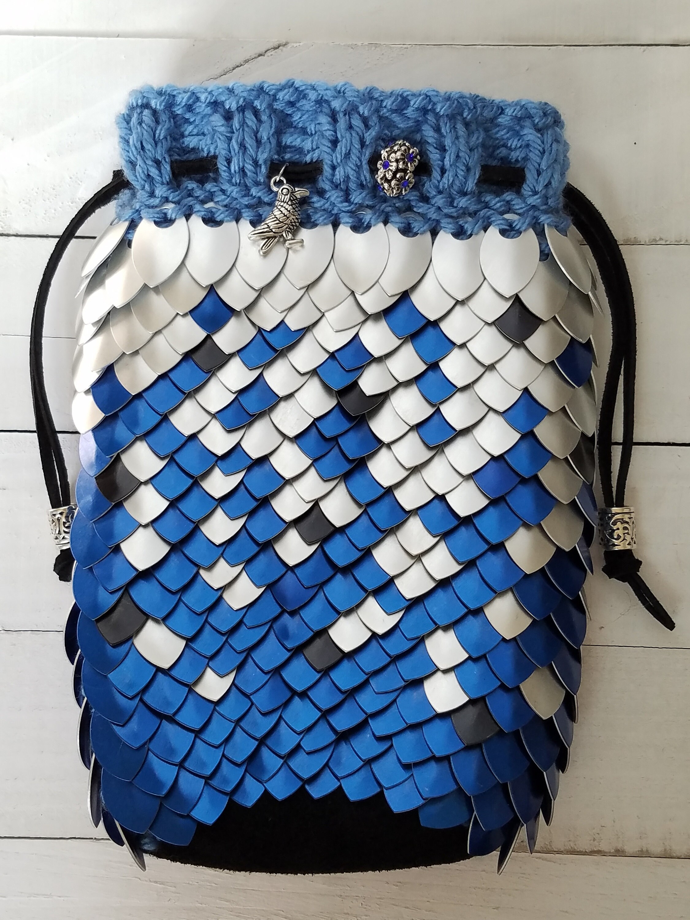 Large Dragon Scale Bag Scalemail Bag Dragon Scale Dice Bag | Etsy