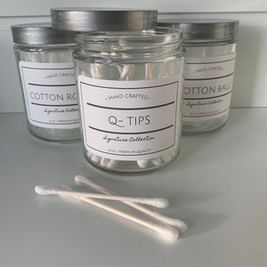 8oz Bathroom Accessories Storage Jars, Q-tip Container, Bathroom ...