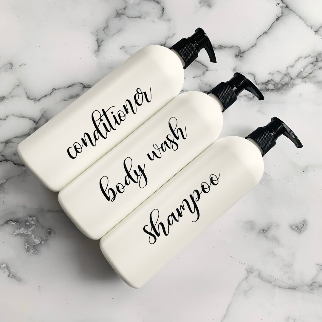 16 Oz White Labelled Shampoo Bottles | Refillable Bottles | Bathroom ...