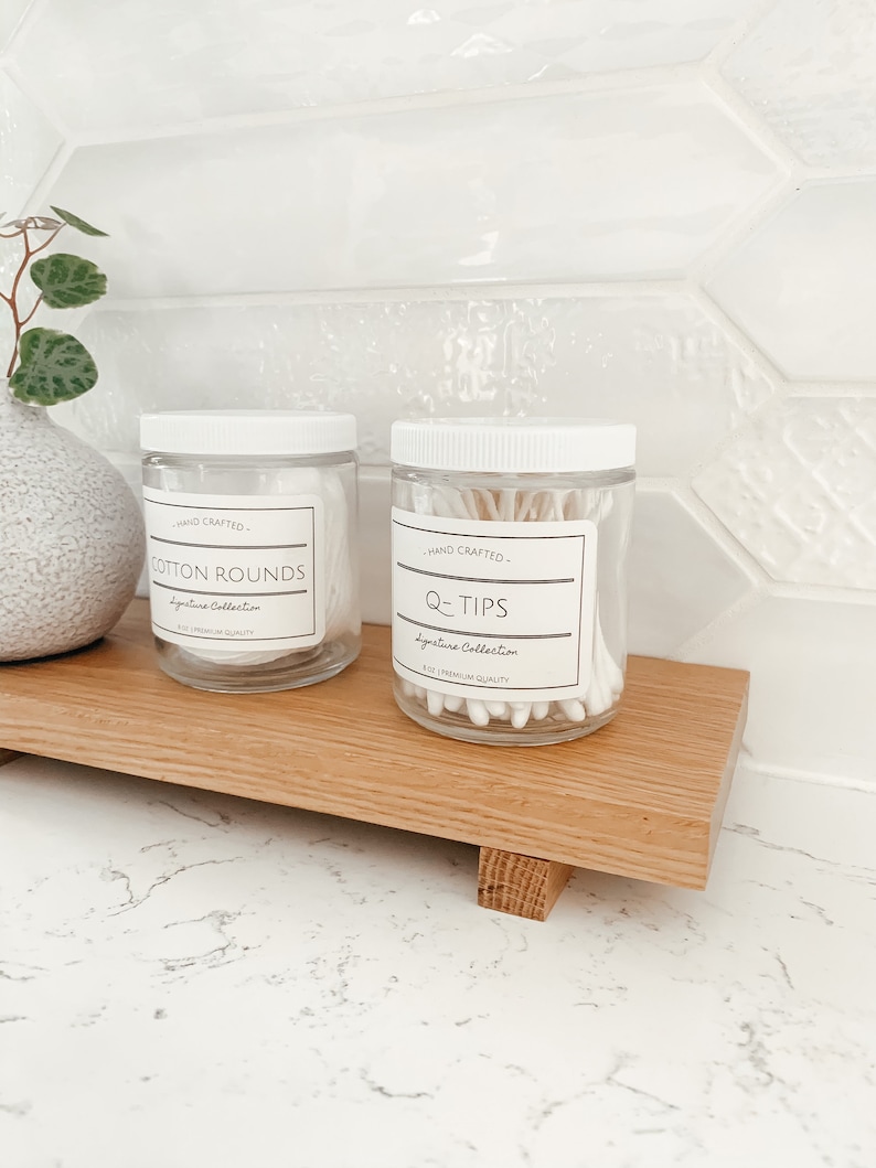 8oz Bathroom Accessories Storage Jars Q-tip Container - Etsy