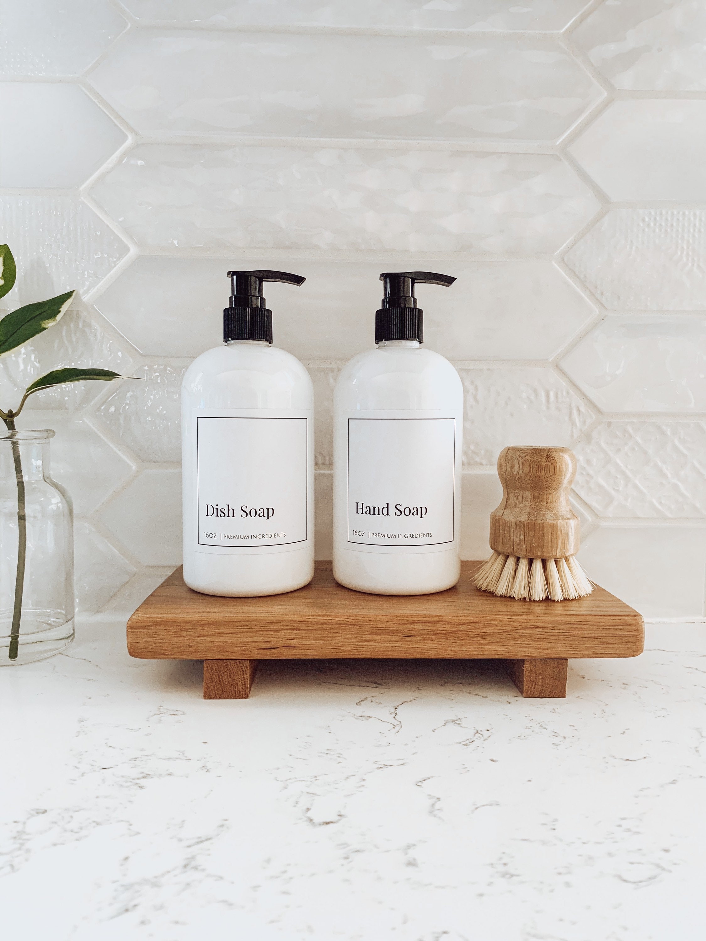 Kitchen Countertop Tray Handmade Wood Tray Soap Dispenser | Etsy