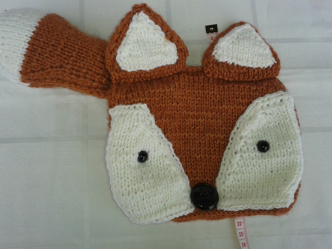 Knitted Purse, Fox, Knitted Fox Purse / Small Fox Bag 15 X 15 Cm - Etsy