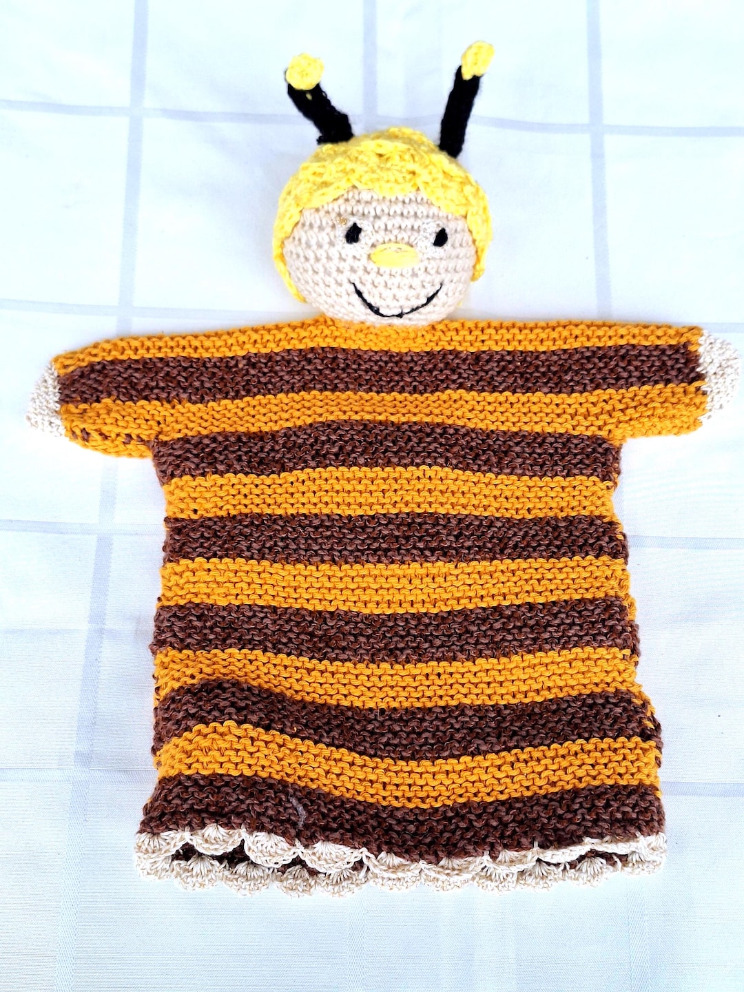 Hand Puppet Bee, Crocheted and Knitted, 34 Cm, Wingspan 27 Cm - Etsy