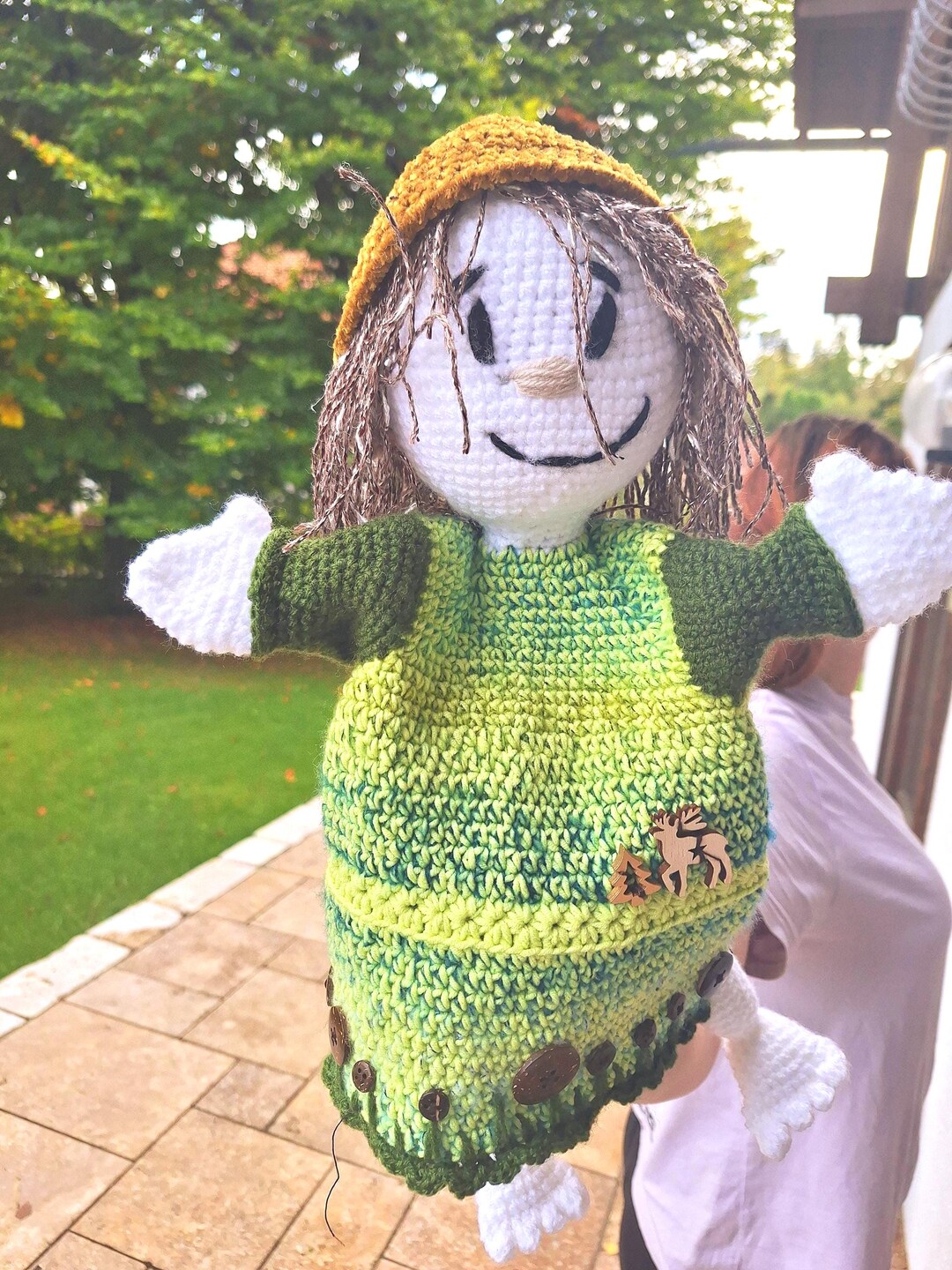 Hand Puppet Forest Goblin Throll Crocheted, Forest Spirit Thorsten 47 ...