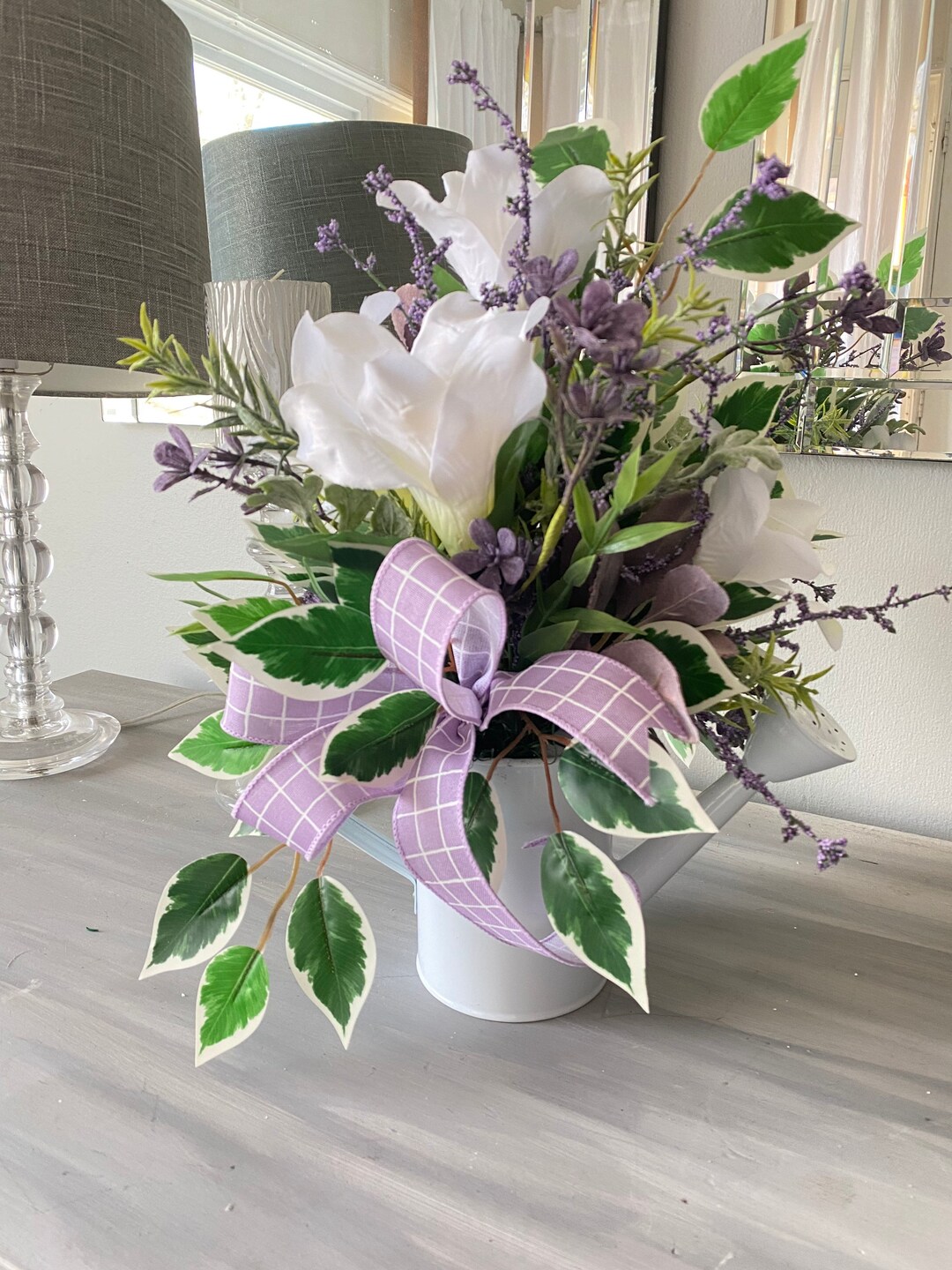Easter Centerpiece, Religious Arrangement, Neutral Decor, Sympathy and ...