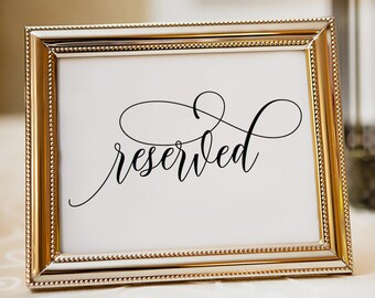 Table Reserved Template - Etsy