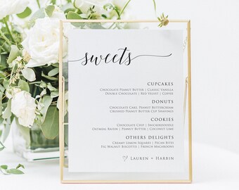 Dessert Menu Wedding - Etsy