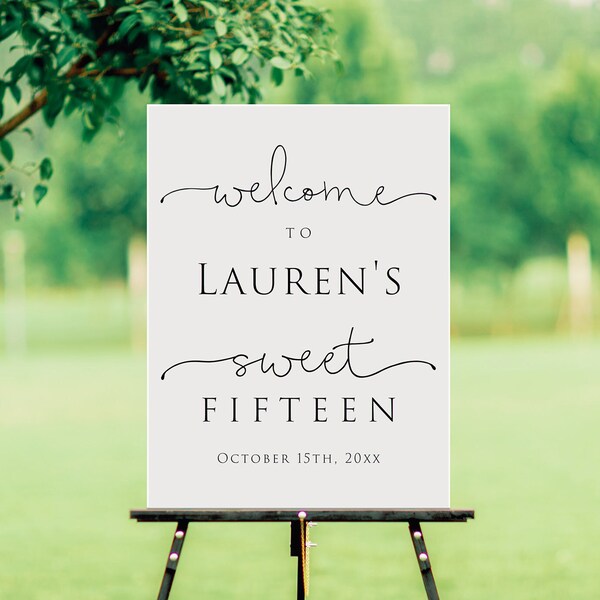 Quinceañera Welcome Sign - Etsy
