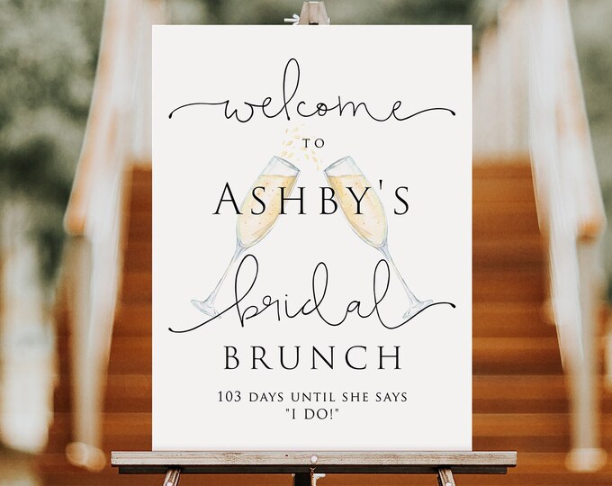 Printable Bridal Brunch Welcome Sign Template, Bridal Shower Welcome ...