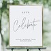 5 Sizes Let's Celebrate Sign Template, Modern Wedding Welcome Sign ...