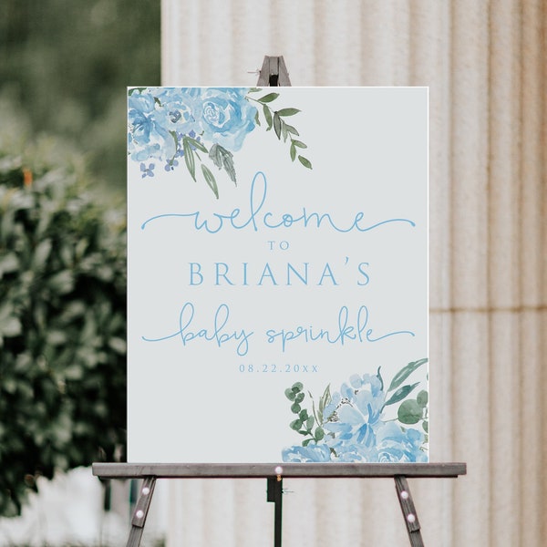 Floral Baby Sprinkle Welcome Sign - Etsy