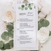 Greenery Menu Template, Wedding Menu Template, Printable Dinner Menu ...