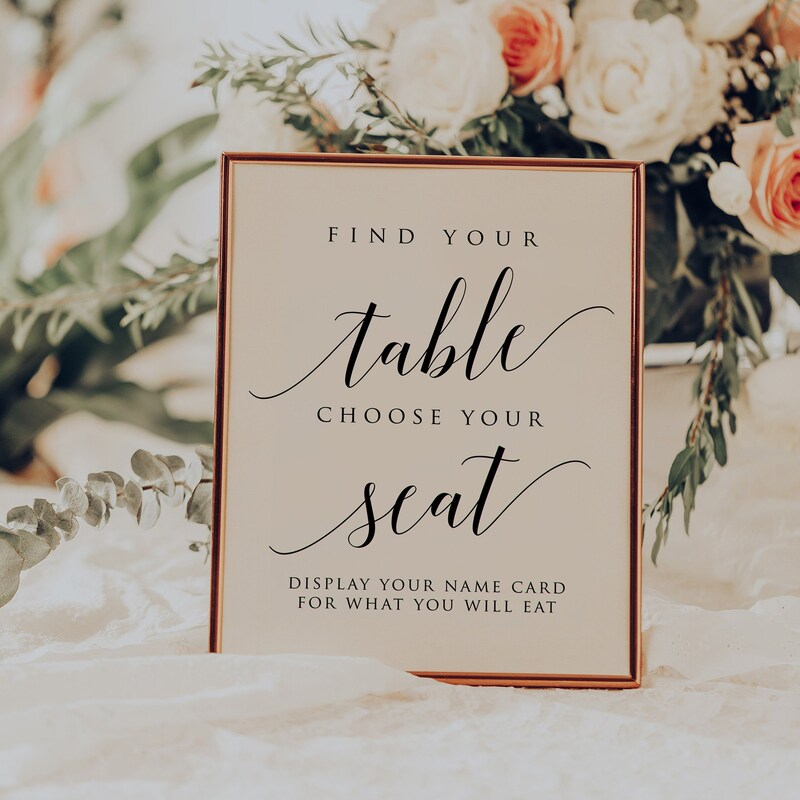 Wedding Find Your Table Signs - Etsy