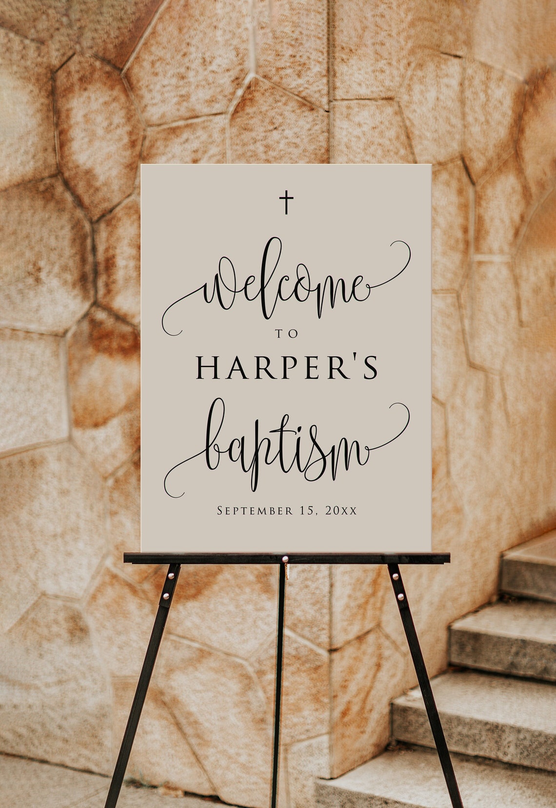 5 Sizes Baptism Welcome Sign Template Baptism Welcome Sign - Etsy