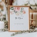 Custom Floral Menu Sign Template 5x7 8x10 Custom Sign - Etsy