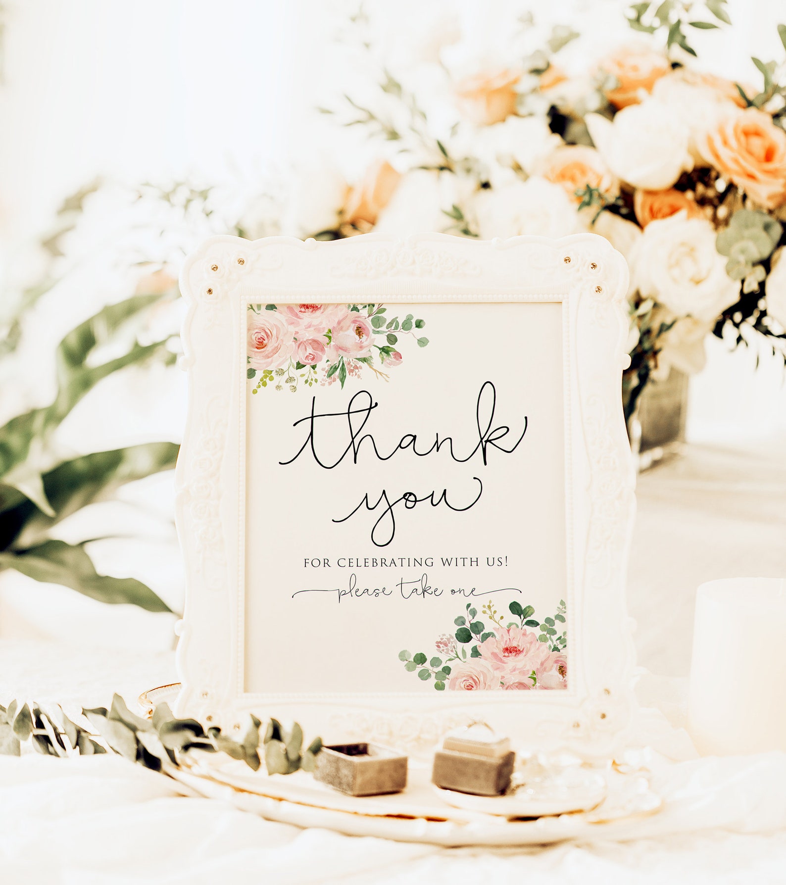 Floral Thank You Favors Sign Thank You Favors Sign Printable - Etsy