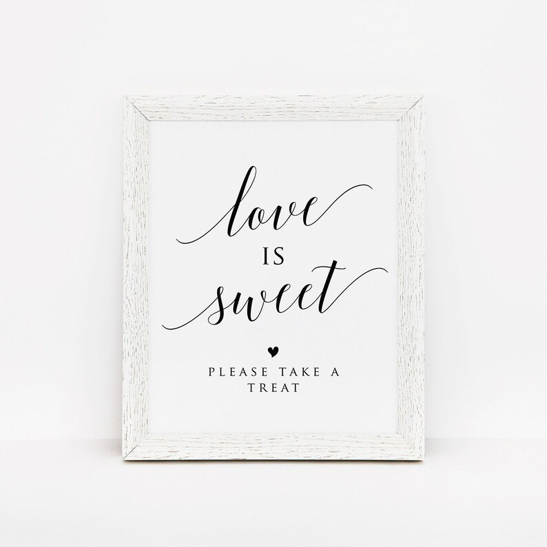 Wedding Cake Sign Birthday Cake Sign Love is Sweet Sign | Etsy