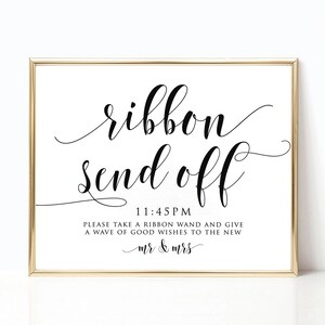 Ribbon Send off Sign, Wedding Ribbon Send off Sign,send off Ideas ...