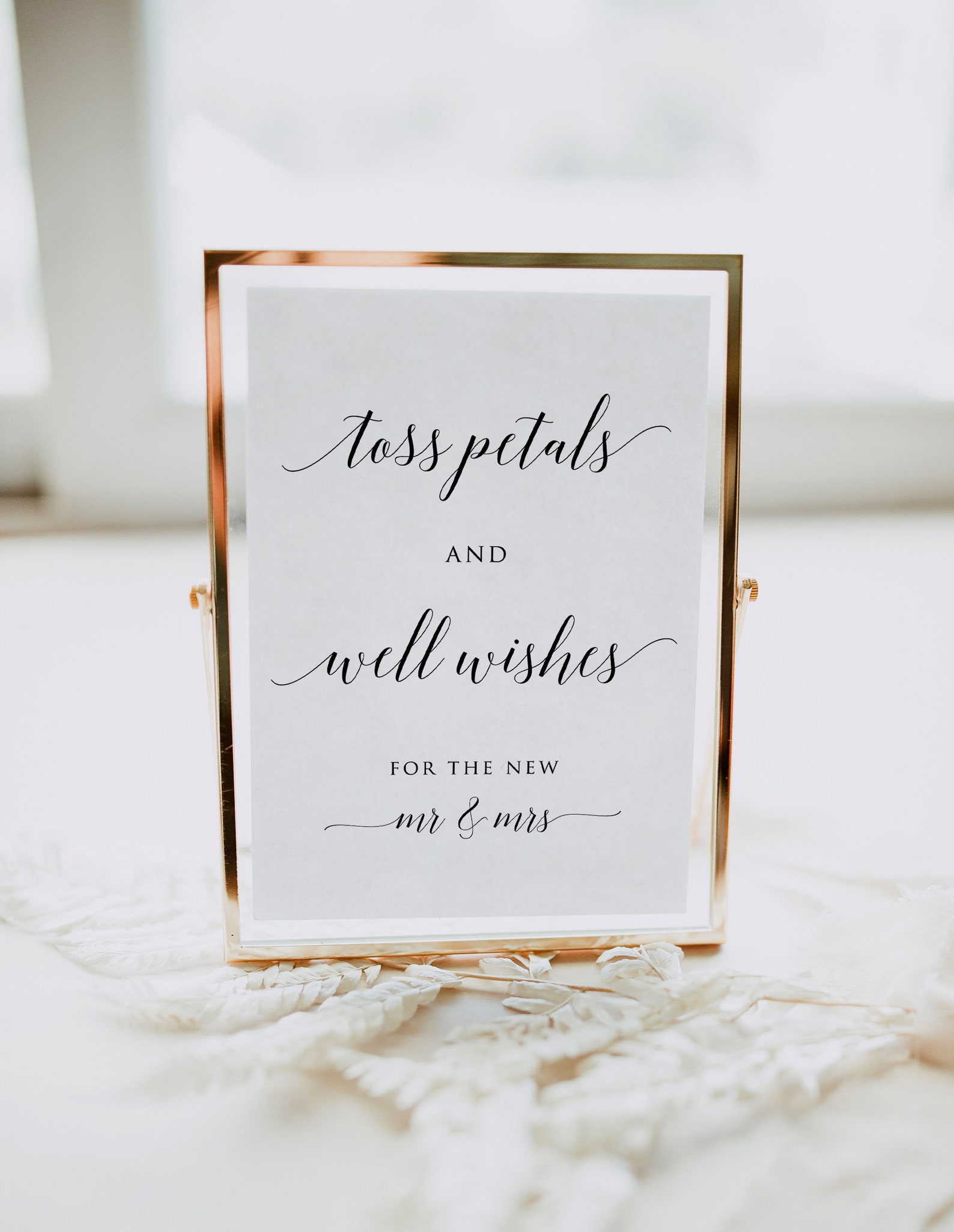 Wedding Ceremony Petal Toss Sign Toss Petals and Well Wishes - Etsy