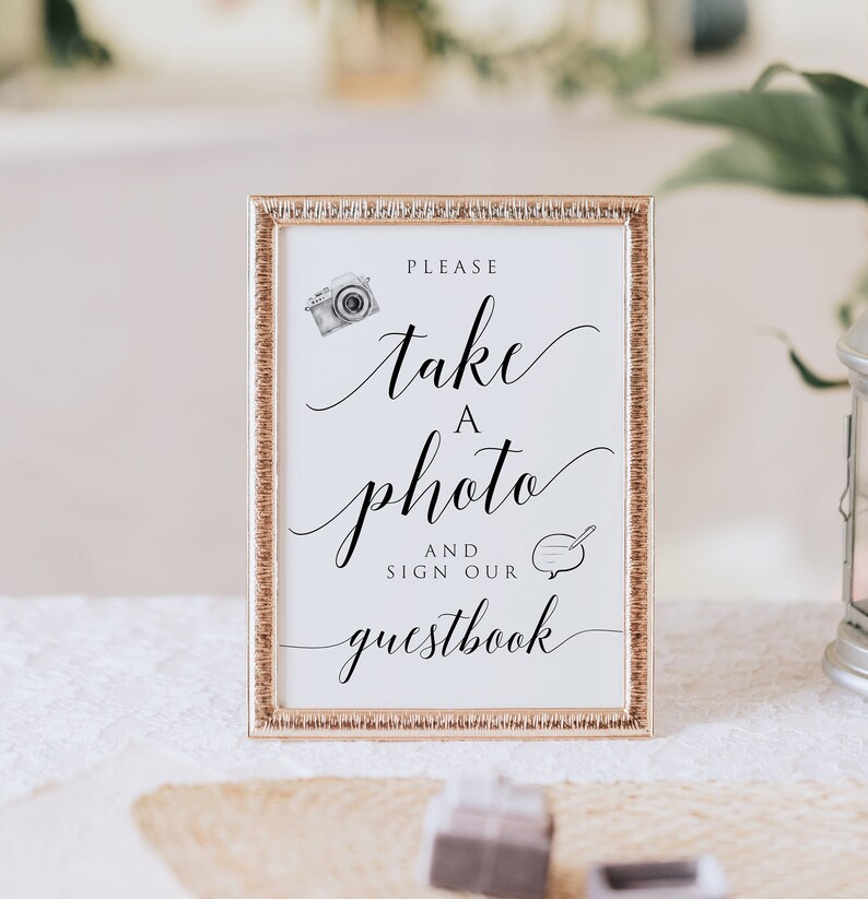 Please Take A Photo and Sign Our Guestbook Sign Wedding - Etsy