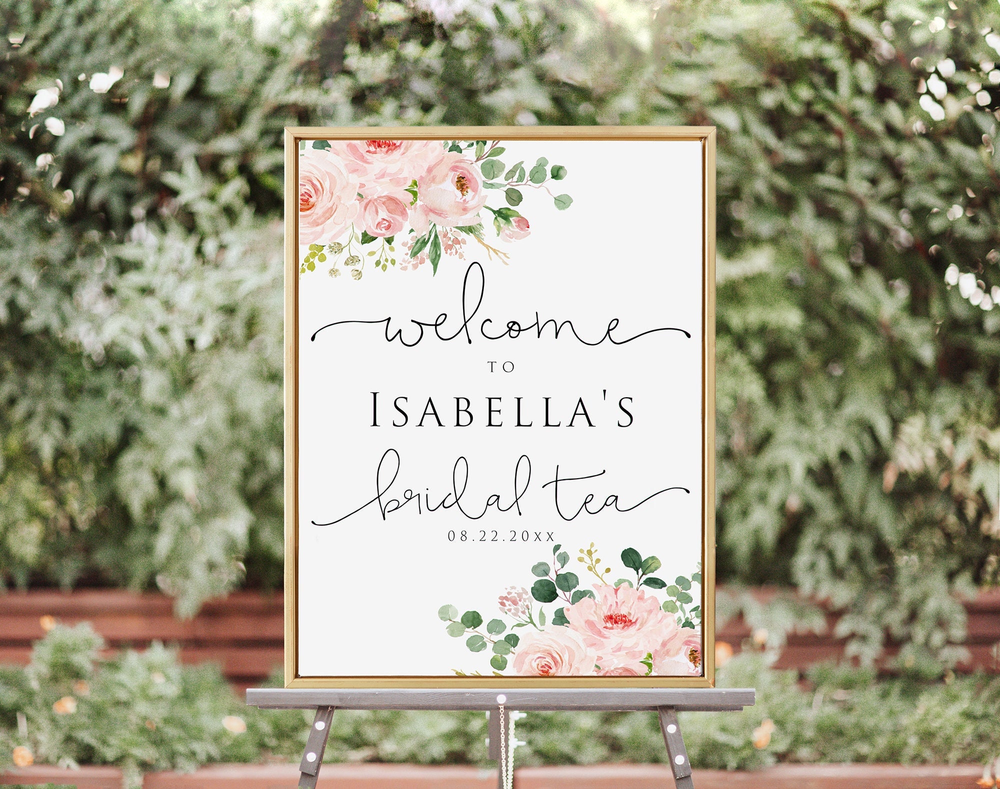 Tea Party Welcome Sign Template Printable Bridal Tea Shower - Etsy