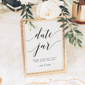 Printable Date Jar Sign, Date Night Jar Sign, Date Night Ideas Sign ...