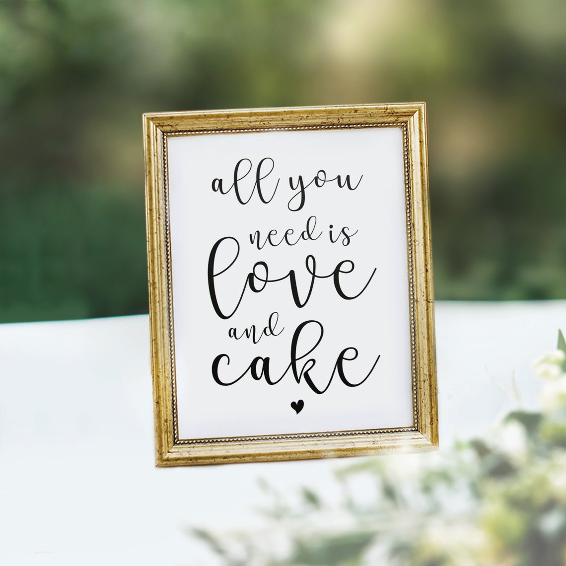 Wedding Cake Sign Printable Wedding Signs All You Need is - Etsy