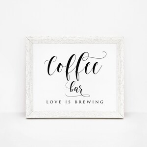 Wedding Coffee Bar Sign, Coffee Sign, Coffee Bar Sign Printable, Coffee ...