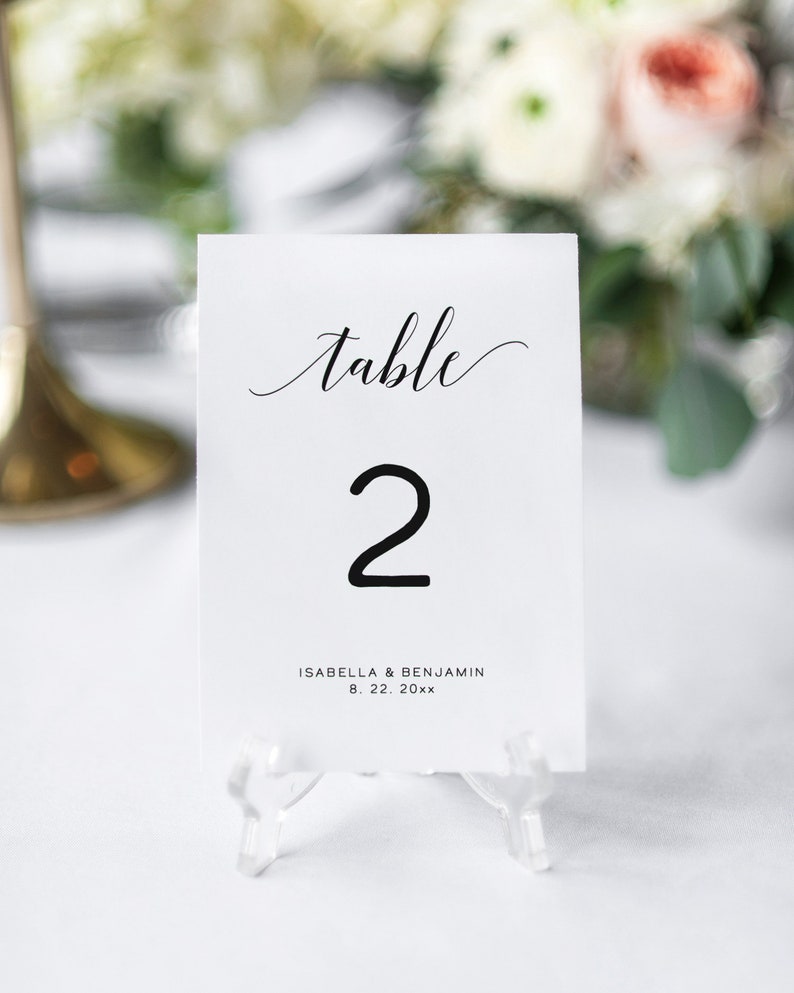 Printable Table Numbers Table Number Template Table Numbers - Etsy