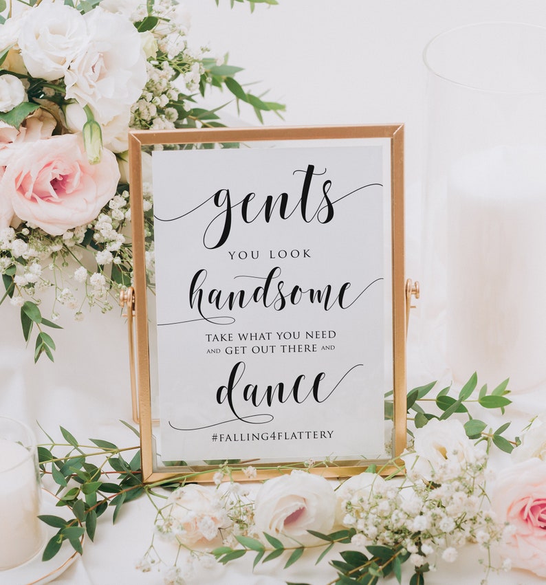 Wedding Bathroom Sign Wedding Dance Sign Wedding Bathroom - Etsy