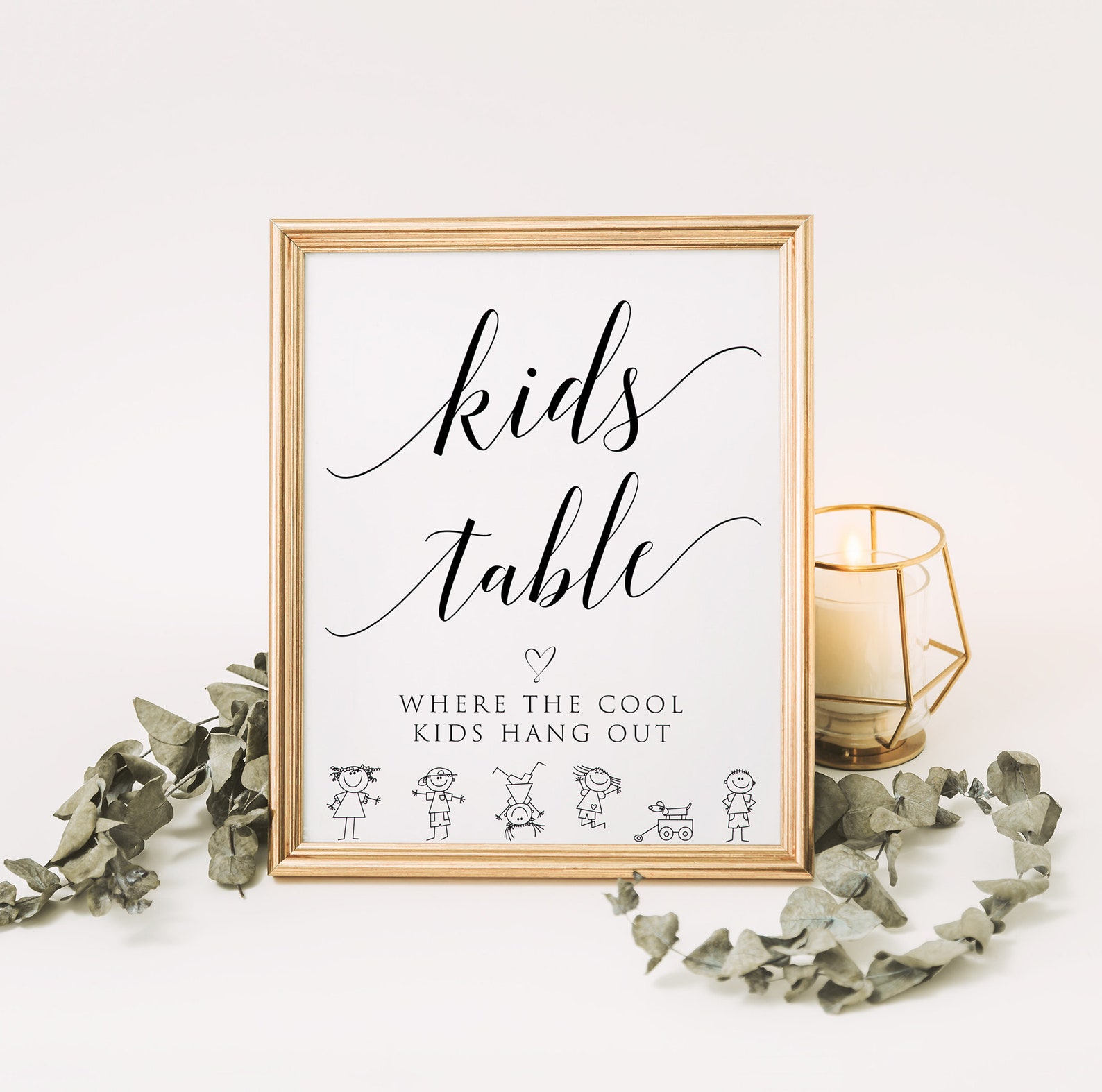 Printable Kids Table Sign Editable Kids Table Sign Template - Etsy