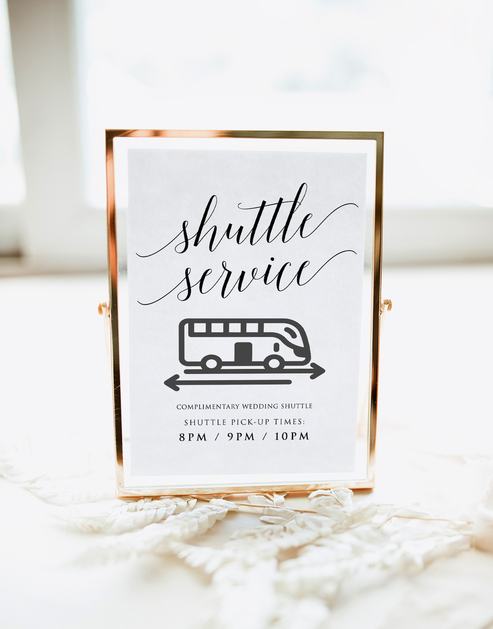 Wedding Shuttle Service Sign Wedding Shuttle Sign Shuttle | Etsy