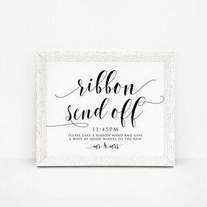 Ribbon Send off Sign, Wedding Ribbon Send off Sign,send off Ideas ...