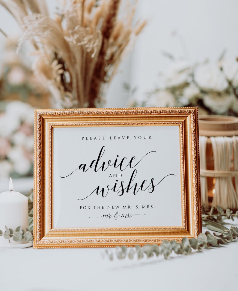 Printable Advice and Wishes Sign Advice and Wishes Advice - Etsy